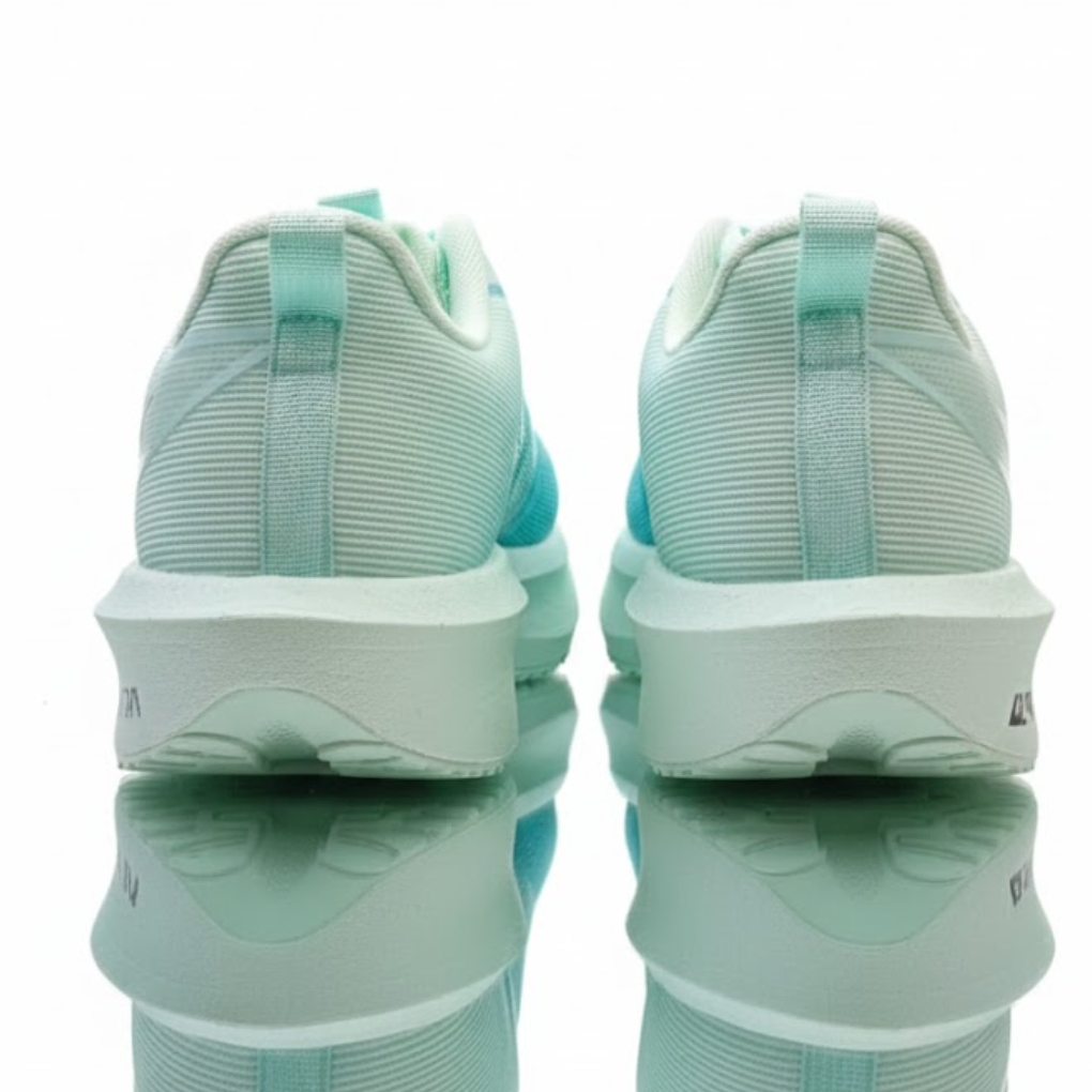 Beige AuraFlow Gradient Running Shoes –Mint Blue Edition - One Trade ...