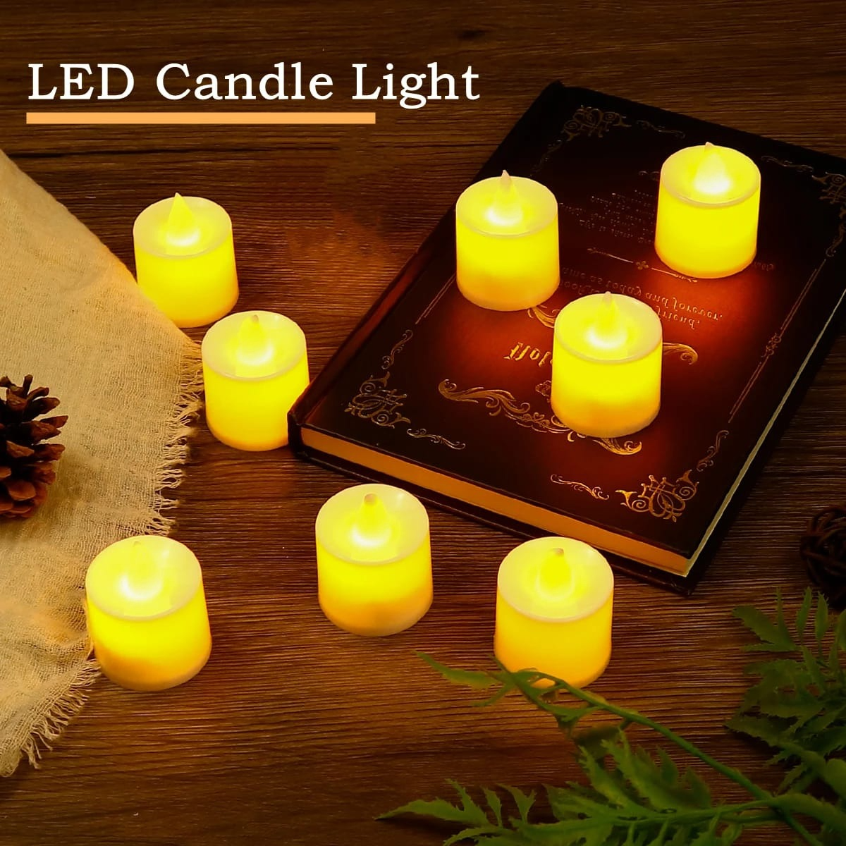 Mini LED Candle Light with Battery Tealights (2 Pc) - Shopnest BD