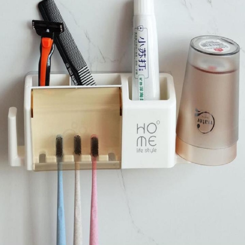Tooth Brush Dispenser Wall Mounted and Table Pen Holder - Shopnest BD