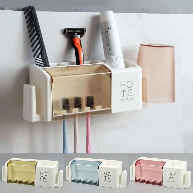 Tooth Brush Dispenser Wall Mounted and Table Pen Holder - Shopnest BD