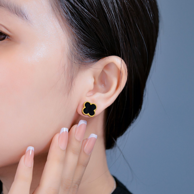 Four-Leaf Clover Stud Earrings - Only 99 Shop BD