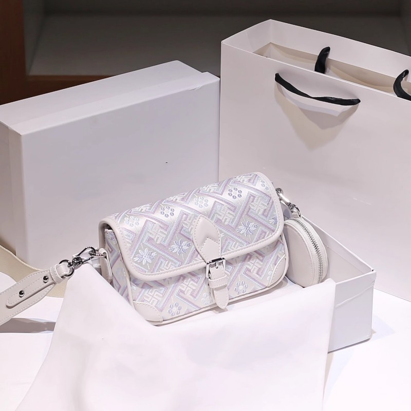 High-End Brocade Print Baguette Bag - Midley.shop
