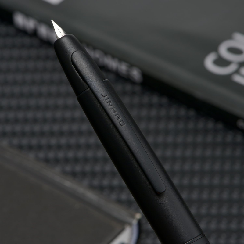 Jinhao 10 Series Retractable Fountain Pens Matte Black Metal - TSAMSA